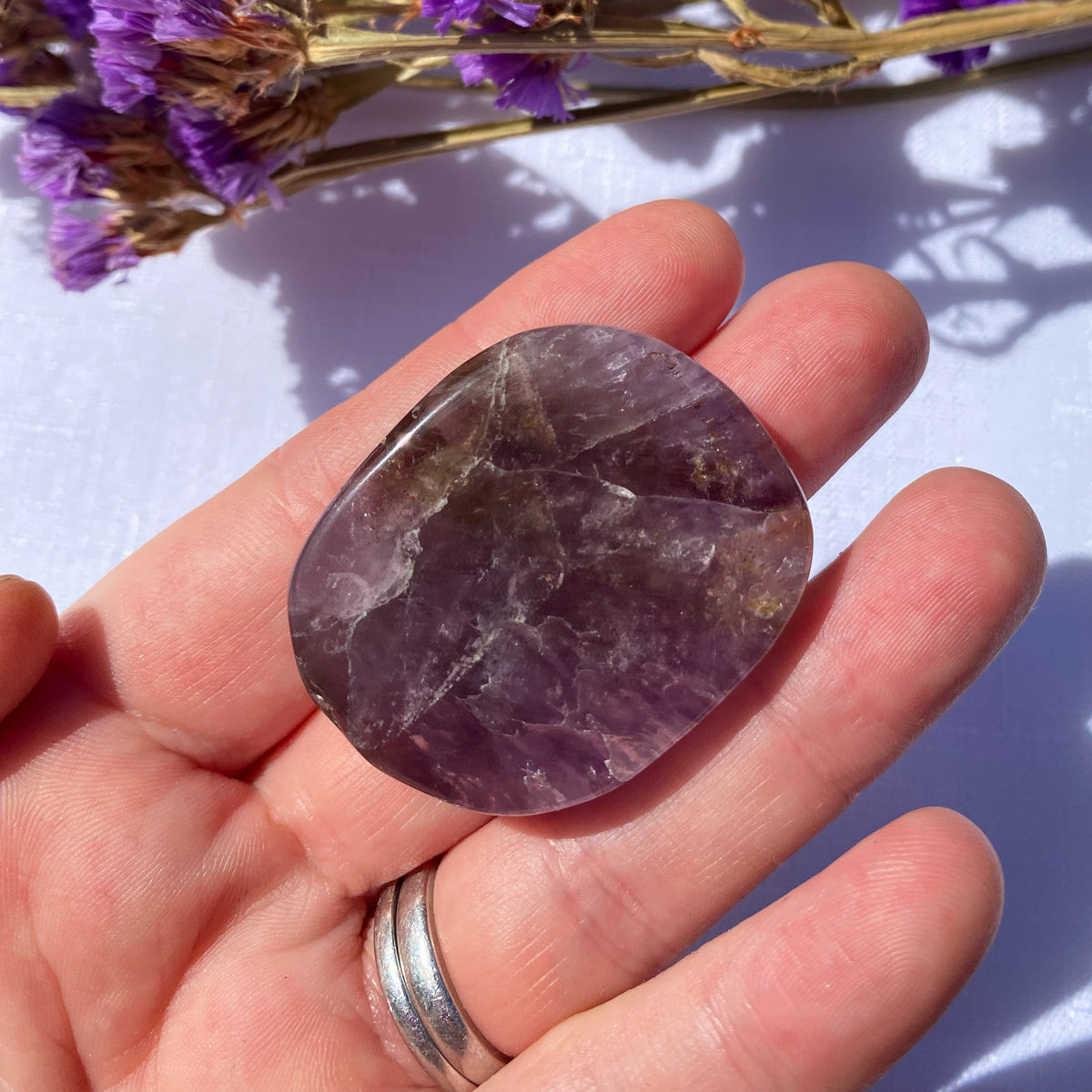 Chevron Amethyst Oval Coins – TheSanctuaryBNE