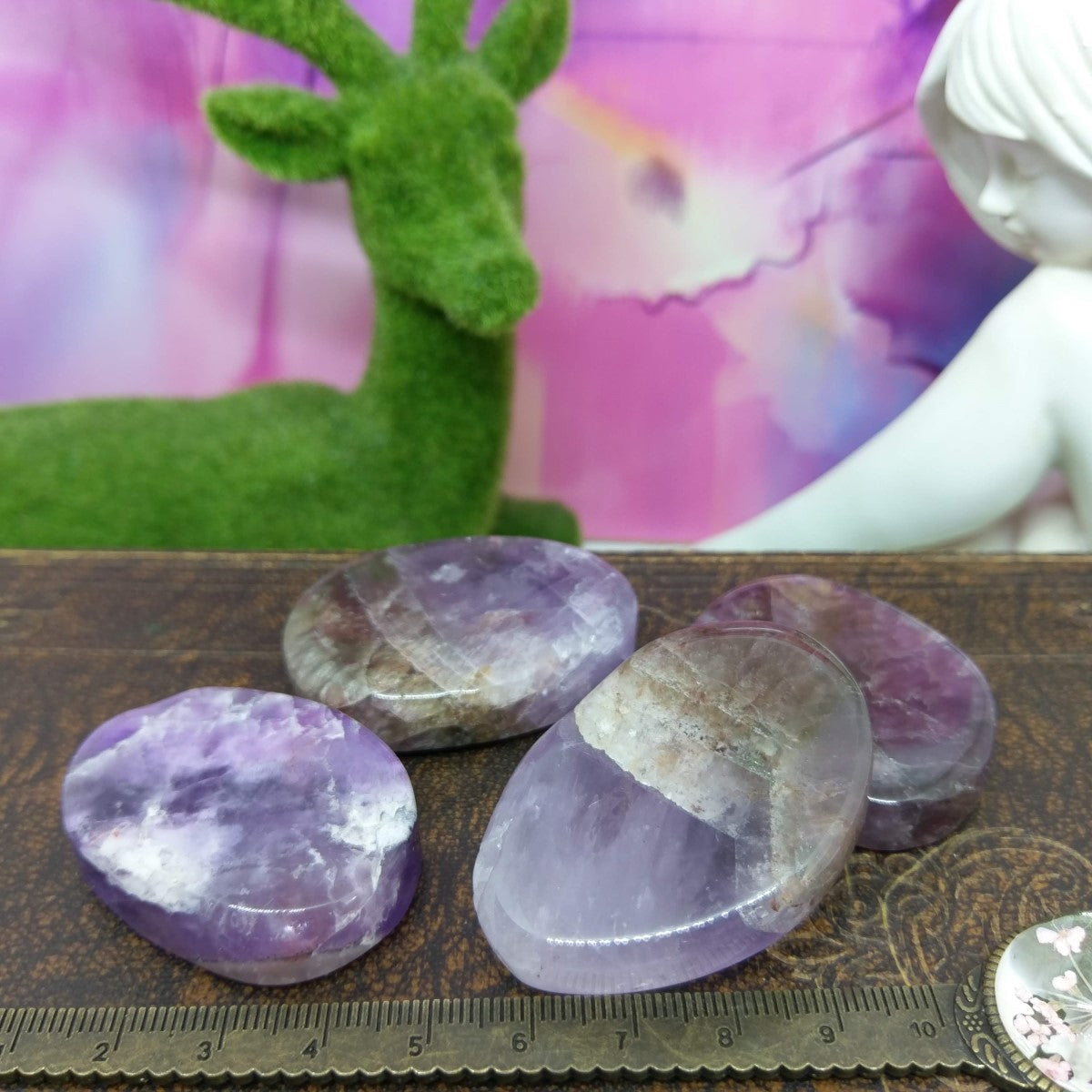 Chevron Amethyst Oval Coins – TheSanctuaryBNE
